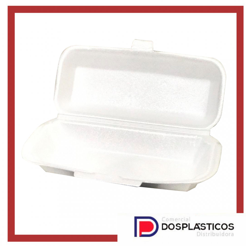 Embalagem Isopor Hamburgueira Ch-04. Fardo com 400 unidades - Ultratherm Indicado para Hotdogs, Chur